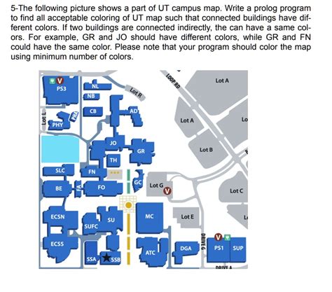 SOLVED The Following Picture Shows A Part Of The UT Campus Map Write