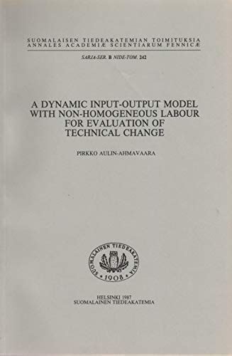 9789514105586 a dynamic input output model with non homogeneous labour for evaluation of te