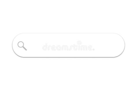 search bar mockup minimal magnifier icon white input shape vector