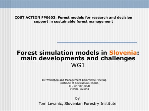 Ppt Forest Simulation Models In Slovenia Main Developments And