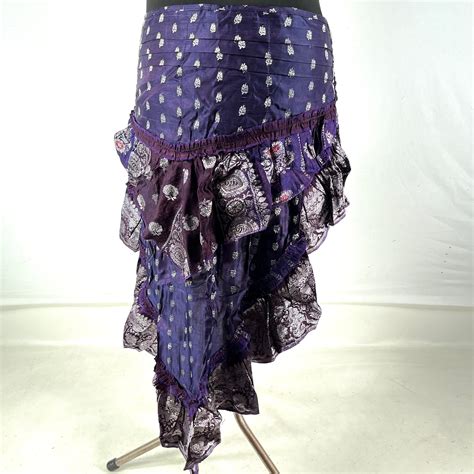 Bustle Wrap Over Skirt Vintage Silk Brocade Luna Ml Tribal Belly
