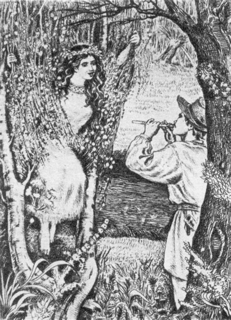 Лісова пісня «Заграй мені а я поколишуся ілюстрація до твору Лесі Українки