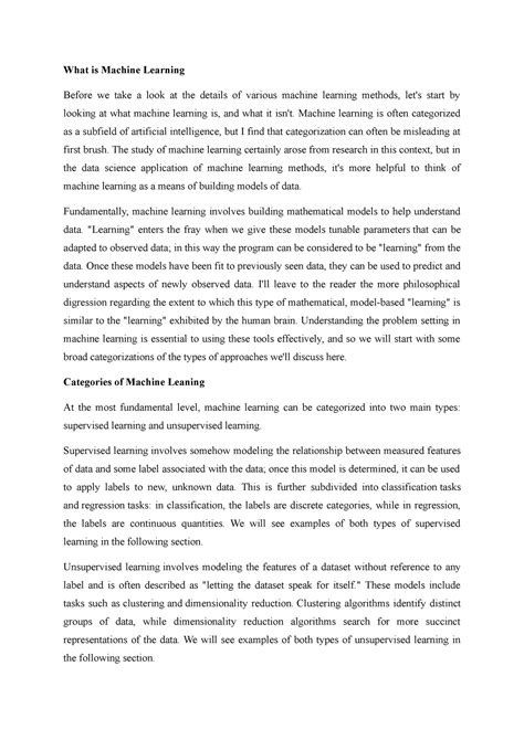 Machine Learning What Is Machine Learning Before We Take A Look At The Details Of Various