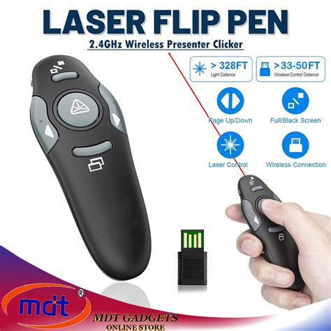 Usb 2 4ghz Wireless Ppt Powerpoint Presenter Pointer Clicker Laser