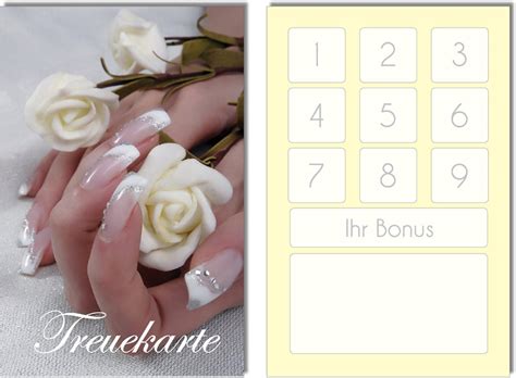100 Tarjetas De Bonus Tarjetas De Fidelidad Rose Crema Nails Uñas