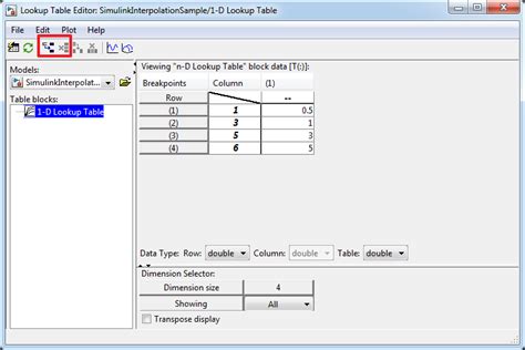Преобразование по интерполяции 1 d lookup table Конструкторский