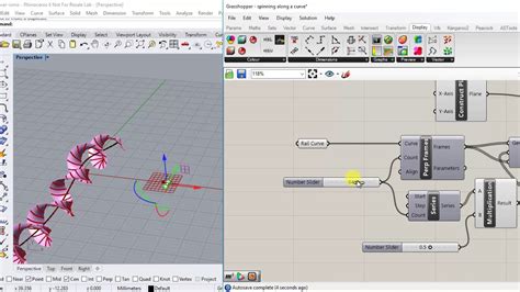 Rhino Grasshopper Tutorial Spinning Along Curve Youtube