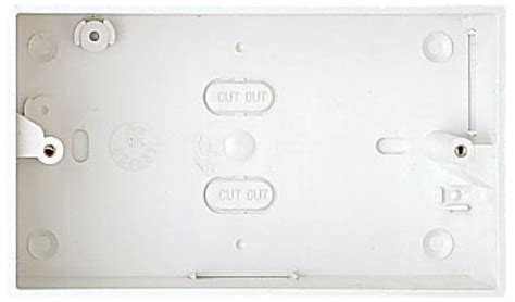 MK ELECTRIC Box Switch Socket 3 Entries 2 Gang Square Corners 41mm Web Electrical