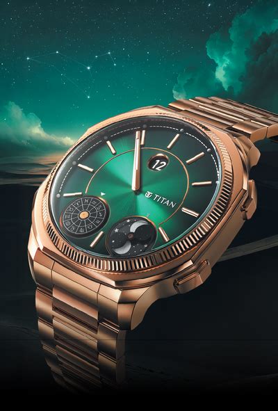 Titan Stellar Aurora Caelum Sun Moon Disc Automatic Watch Titan World