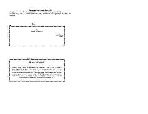 Element Cube Project Template Element Cube Project Template Everything Needs To Fit In These