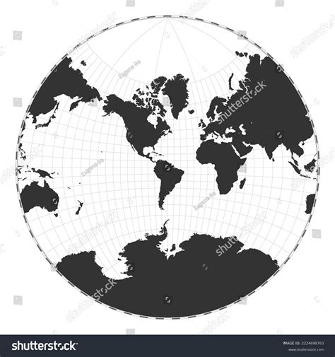 Vector World Map Lagrange Conformal Projection Stock Vector Royalty Free 2224698763 Shutterstock