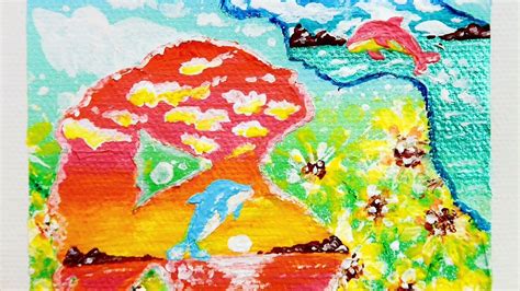 초보자도 아주 쉽게 그릴 수 있는 감성 그림 쉬운 아크릴 페인팅 기법 Youtube