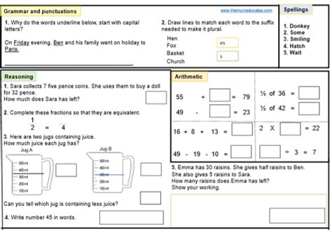 Year 2 Sats Maths Practice Worksheets