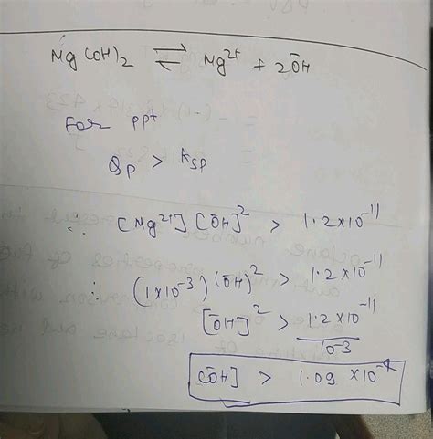 ALLEN Lonic Equilibrium 0 50 Asolution Has A Me Concentration Of0 0010