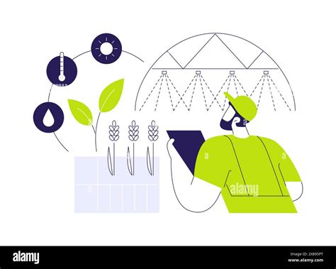 Variable Rate Irrigation Abstract Concept Vector Illustration Stock