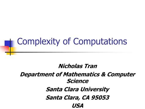 ppt complexity of computations powerpoint presentation free download