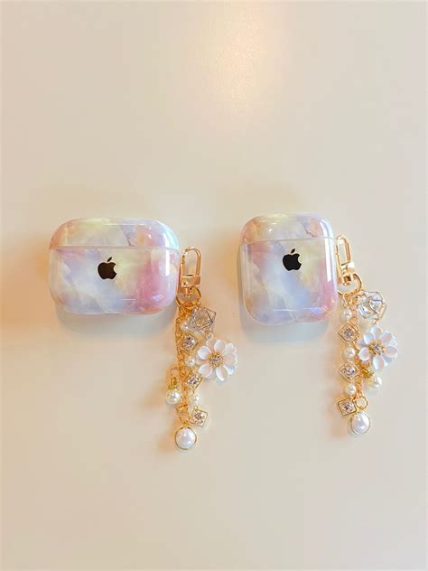 키링세트 특가 애플 대리석 에어팟케이스 에어팟프로케이스 보석키링 에이블리