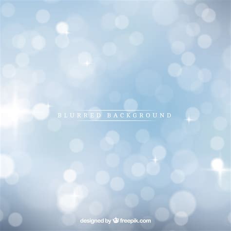 Bokeh 효과와 추상 파란색 배경 무료 벡터