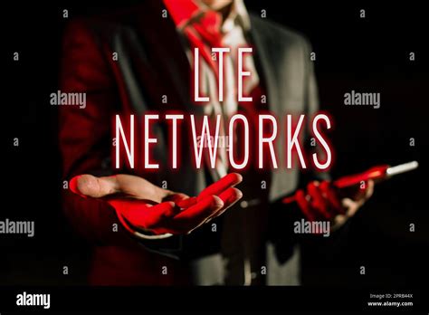 Writing Displaying Text Lte Networks Concept Meaning Fastest Network Connection Available For