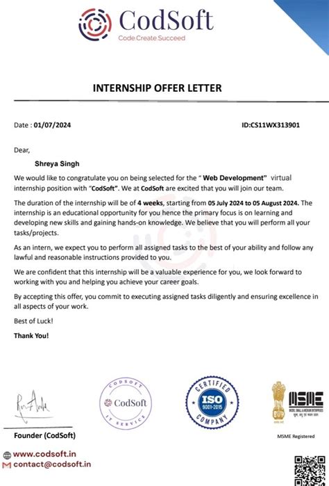 Shreya Singh On Linkedin Codsoft Webdevelopment Internship