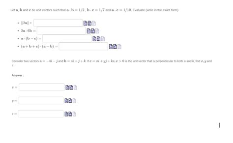 Solved Let A B And C Be Unit Vectors Such That Chegg