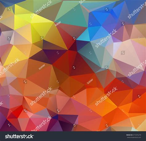Multicolor Abstract Triangular Mosaic Polygonal Background Stock Vector