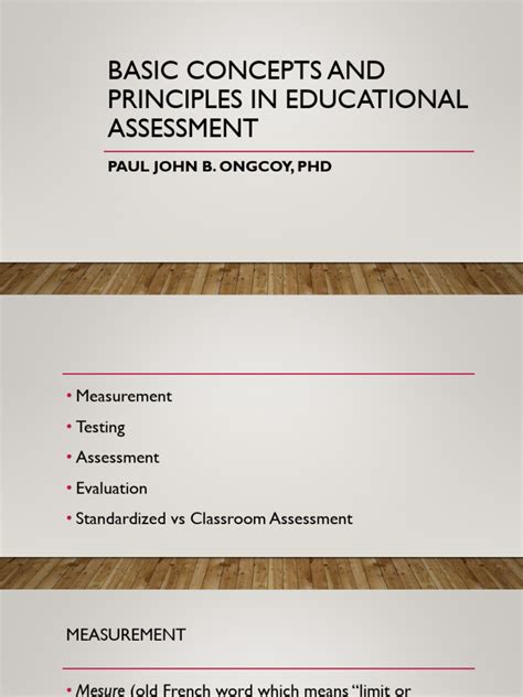 Topic 2 Basic Concepts And Principles Pdf Educational Assessment Teaching