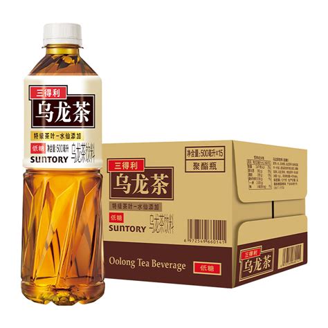 Suntory 三得利乌龙茶饮料饮品低糖饮料整箱500ml 15瓶茶饮料 虎窝淘