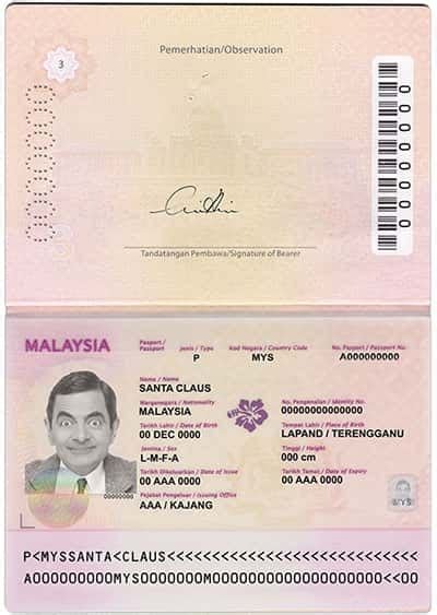 Malaysia Passport Psd Template V2 Download Photoshop File