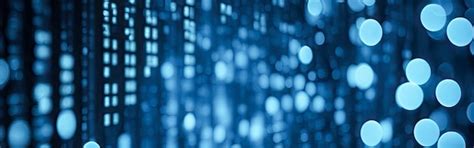 Premium Ai Image Blue Digital Binary Data Code On Screen Abstract Tech Binary Code Background