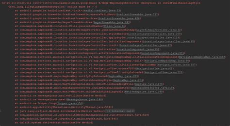 Android Mapbox Navigation Ondidfinishloadingstyle Exception Stack