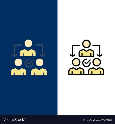 Assignment Delegate Delegating Distribution Icons Vector Image