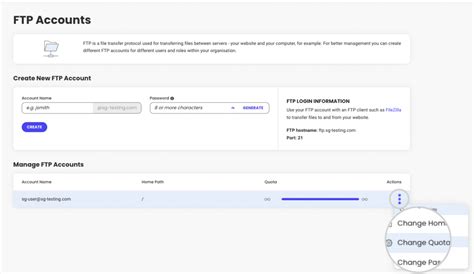How To Create Manage And Edit Ftp Accounts In Site Tools Siteground Kb