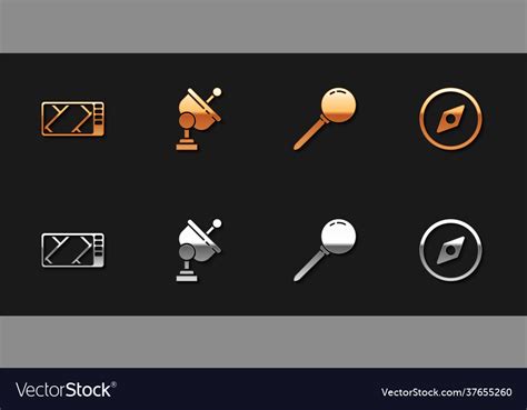 Set Gps Device With Map Radar Push Pin Royalty Free Vector