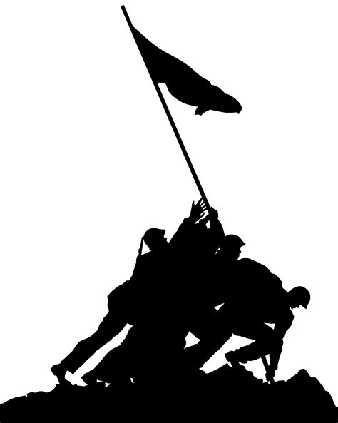 Silhouette Diwo Jima Iwo Jima Vector Art And Graphics