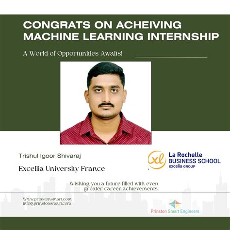 Internship Machinelearning Ai Datascience Careergrowth Prinstonsmartengineers Excelia