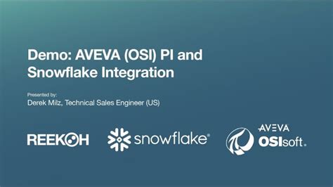 Regan Murphy On Linkedin Aveva Osi Pi System Integration With Snowflake