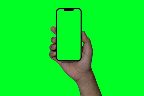 스마트 폰 프레임리스 모형 인포그래픽 글로벌 비즈니스 웹 사이트 디자인 앱 기술 콘텐츠 클리핑 패스에 대한 빈 화면이있는 녹색