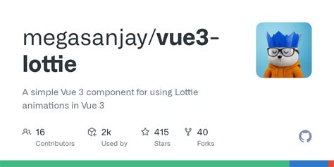 github megasanjay vue3 lottie a simple vue 3 component for using