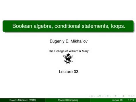 PDF Boolean Algebra Conditional Statements Loops DOKUMEN TIPS