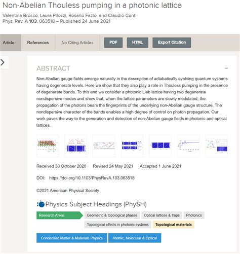 Non Abelian Topological Photonics Website Of Claudio Conti