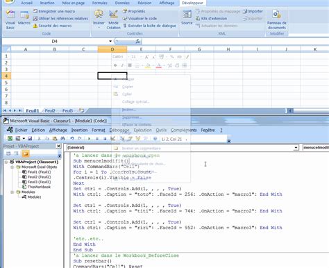 Toutes versions Associer une macro à la touche clavier Menu contextuel Macros et VBA Excel