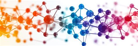 Molecular Lines And Bonds Colorful Abstract Representation Of Molecular Structures Illustrating