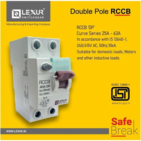 Rccb Double Pole At ₹ 600 Piece Residual Current Device In Surat Id 2851309628073