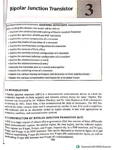Edc Unit 3 Bipolar Junction Transistor Pdf