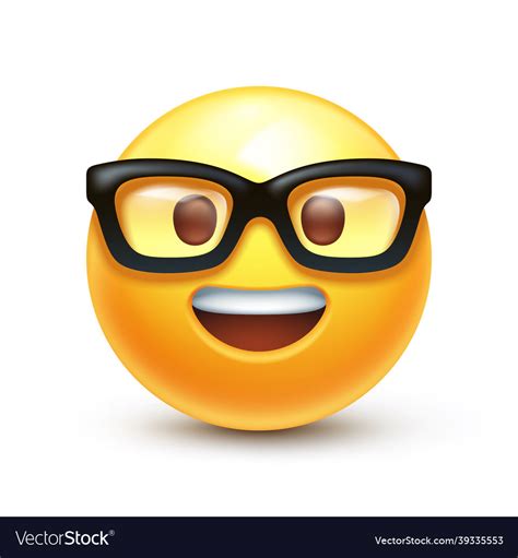 Nerd Emoji Royalty Free Vector Image VectorStock