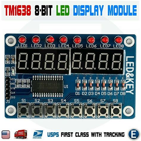 8 Bit Digital Led Tube 8 Bit Tm1638 Key Display Module For Avr Arduino