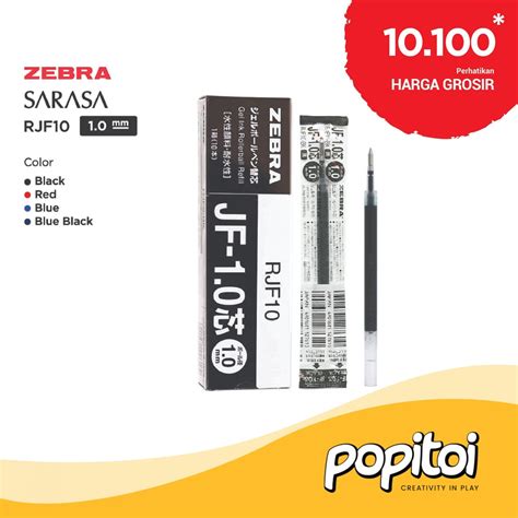 Jual Zebra Sarasa Clip Rjf10 Refill Isi Ulang Gel Pen 1 0 Mm Pulpen