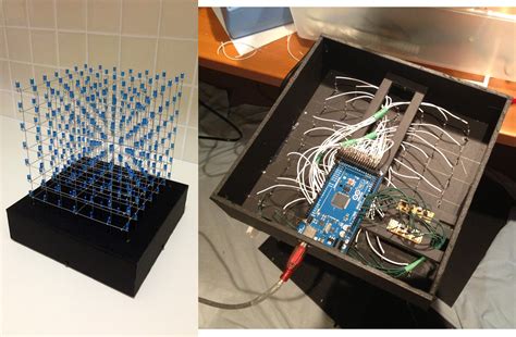 7x7x7 led cube driven by arduino mega hackaday