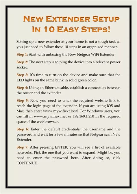 PPT New Extender Setup In 10 Easy Steps PowerPoint Presentation Free Download ID 12741927